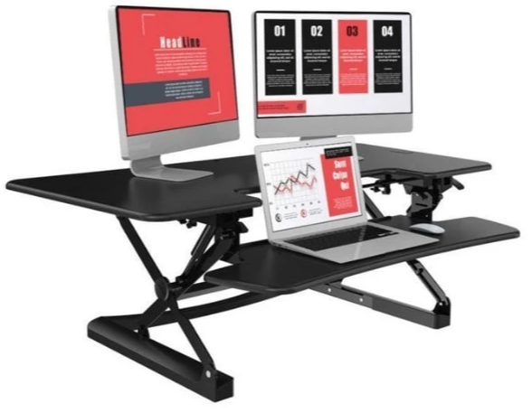 Best Standing Desk Converters For Two Monitors 2025 | Healthy Body ...