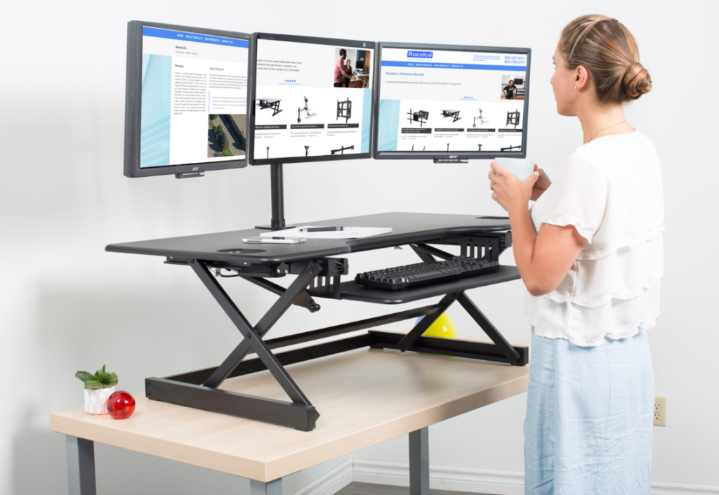Best Standing Desk Converters For Two Monitors 2025 | Healthy Body ...