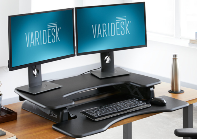 Best Standing Desk Converters For Two Monitors 2025 | Healthy Body ...